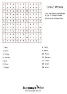 Polish Word Search Puzzle [FREE PDF DOWNLOAD] – Language Hobo