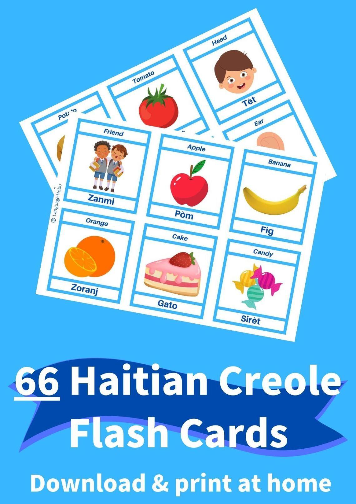 Printable HAITIAN CREOLE Flashcards [PDF Download] – Language Hobo