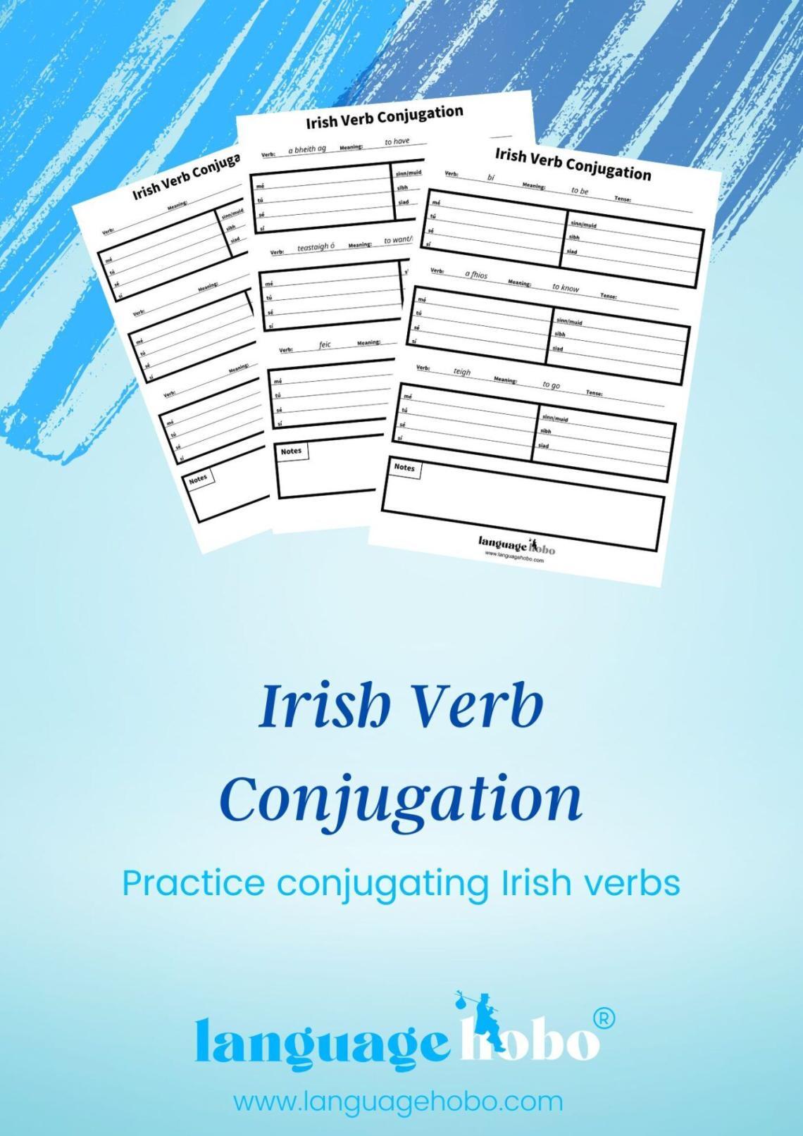 Irish Verb Conjugation Practice [PDF Download] – Language Hobo