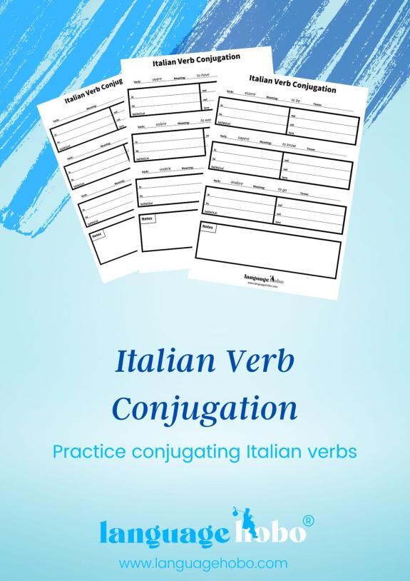 Italian Verb Conjugation Practice [PDF Download] – Language Hobo